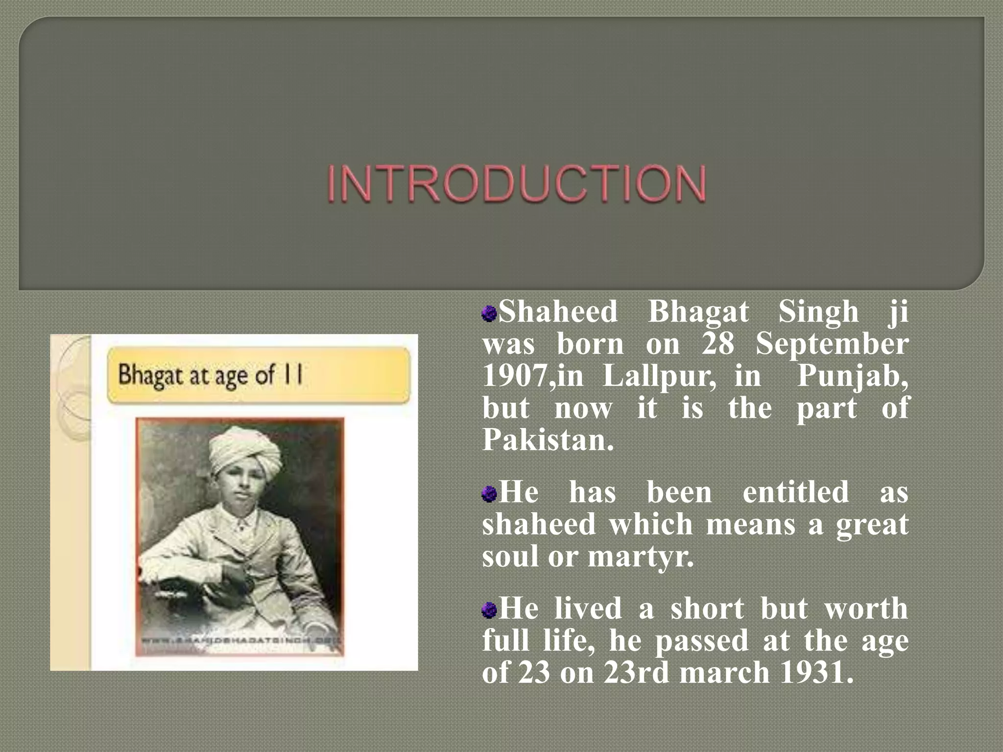 Sahid bhagat singh | PPTX