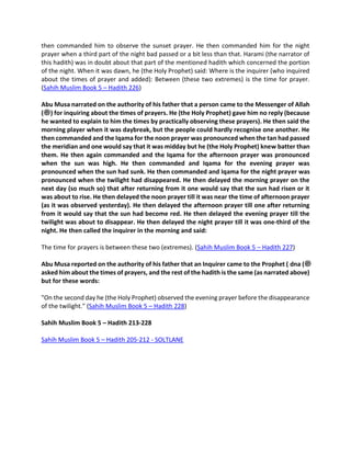 Explaining Sahih Muslim Book 5 – Hadith 213-228 | PDF