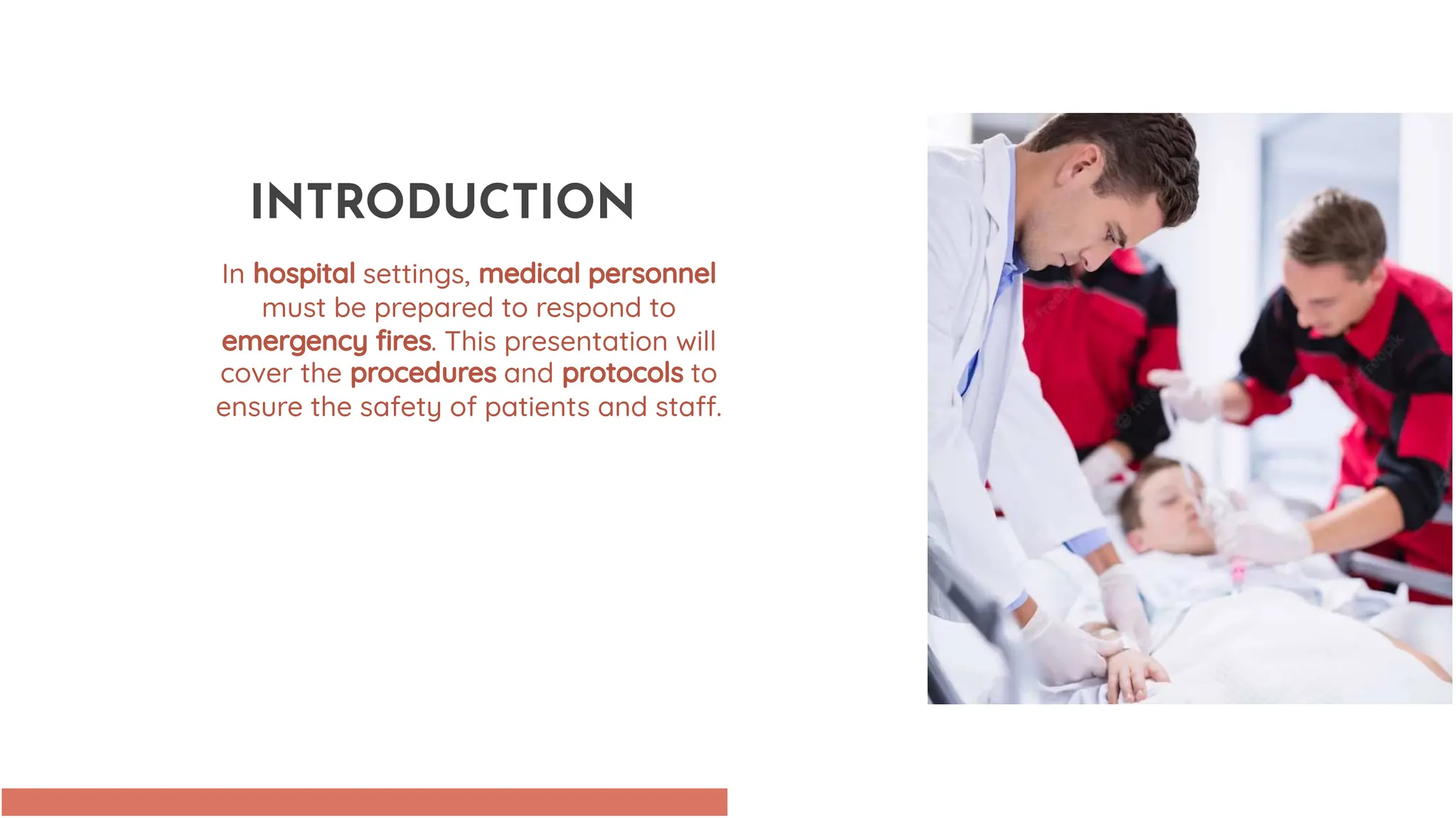 Emergency fire response , procedure for medical personal in hospital ...