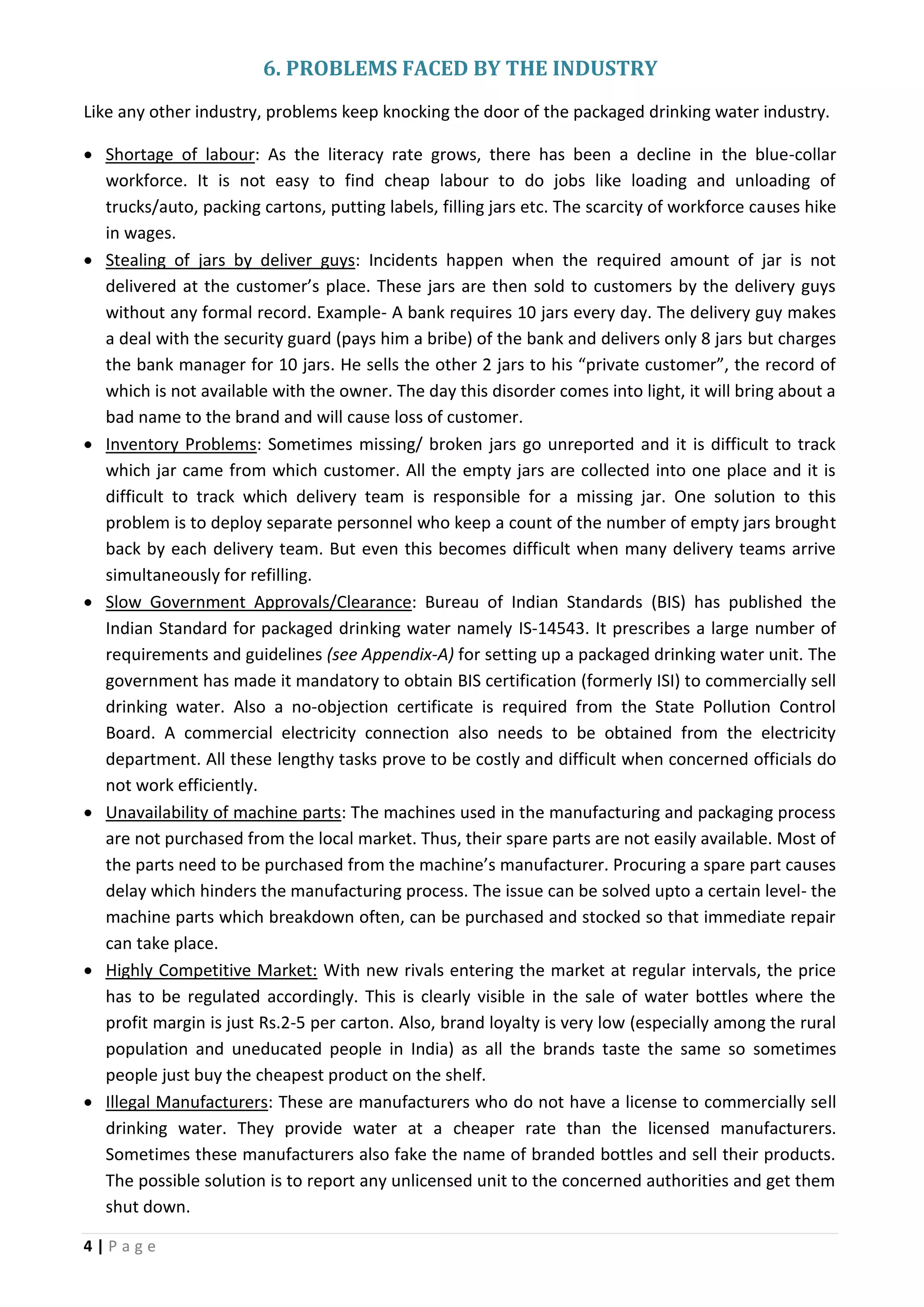 Packaged Drinking Water Industry in India | PDF