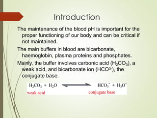 Buffer solutions. Blood buffer systems and their mechanisms of action. Sahil ppt | PDF