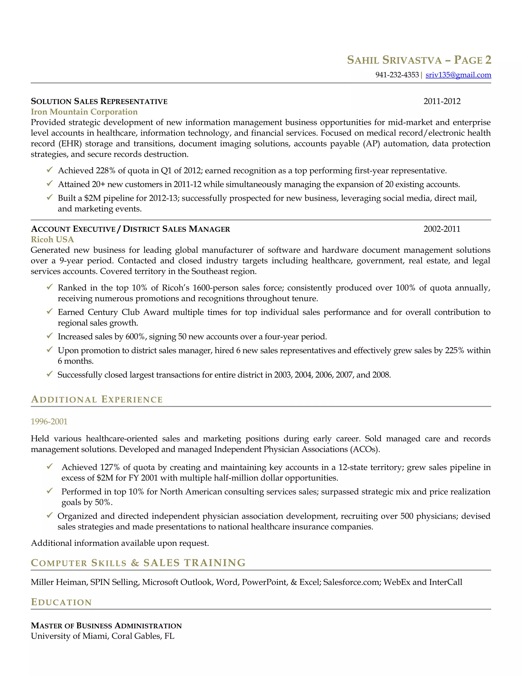 Sahil Srivastva resume Ebix Healthcare | DOC