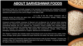 Internship Report in Sarveshwar Foods by Sahil Verma | PPT