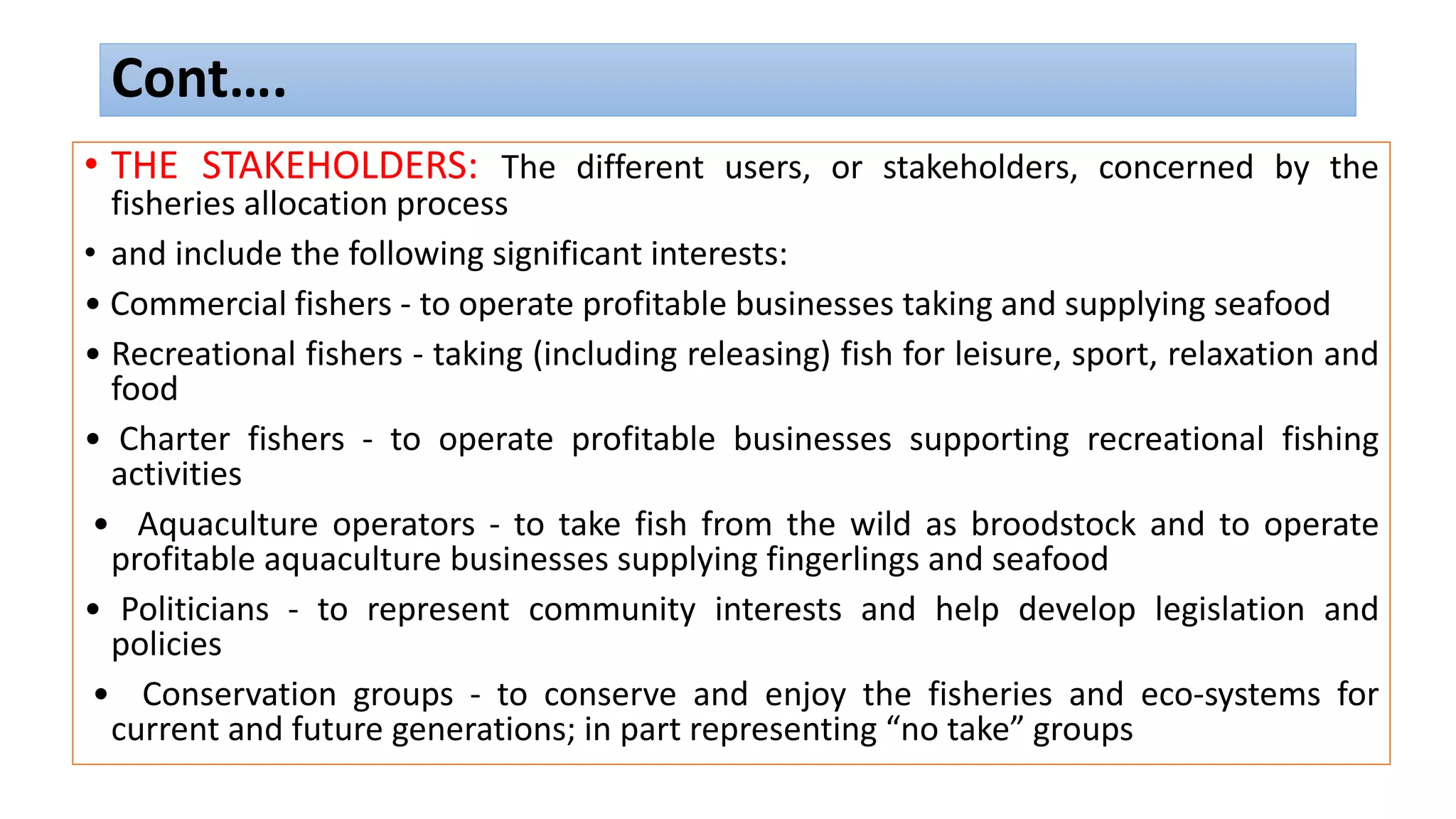An Introduction To Fisheries Governance | PPTX