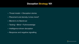 SACON - Deception Technology (Sahir Hidayatullah) | PDF