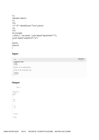 CD LAB FILE PDF GEHU FOR CD STUDENTS WHO | PDF
