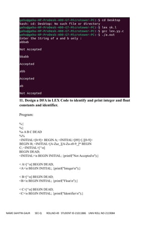 CD LAB FILE PDF GEHU FOR CD STUDENTS WHO | PDF