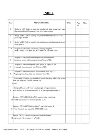 CD LAB FILE PDF GEHU FOR CD STUDENTS WHO | PDF