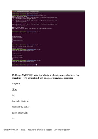 CD LAB FILE PDF GEHU FOR CD STUDENTS WHO | PDF