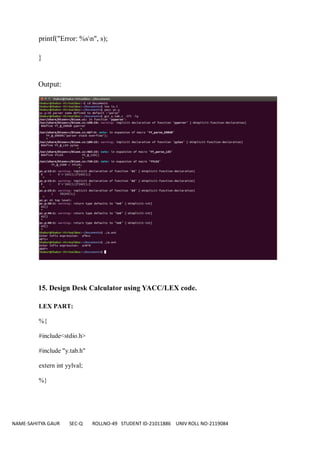 CD LAB FILE PDF GEHU FOR CD STUDENTS WHO | PDF