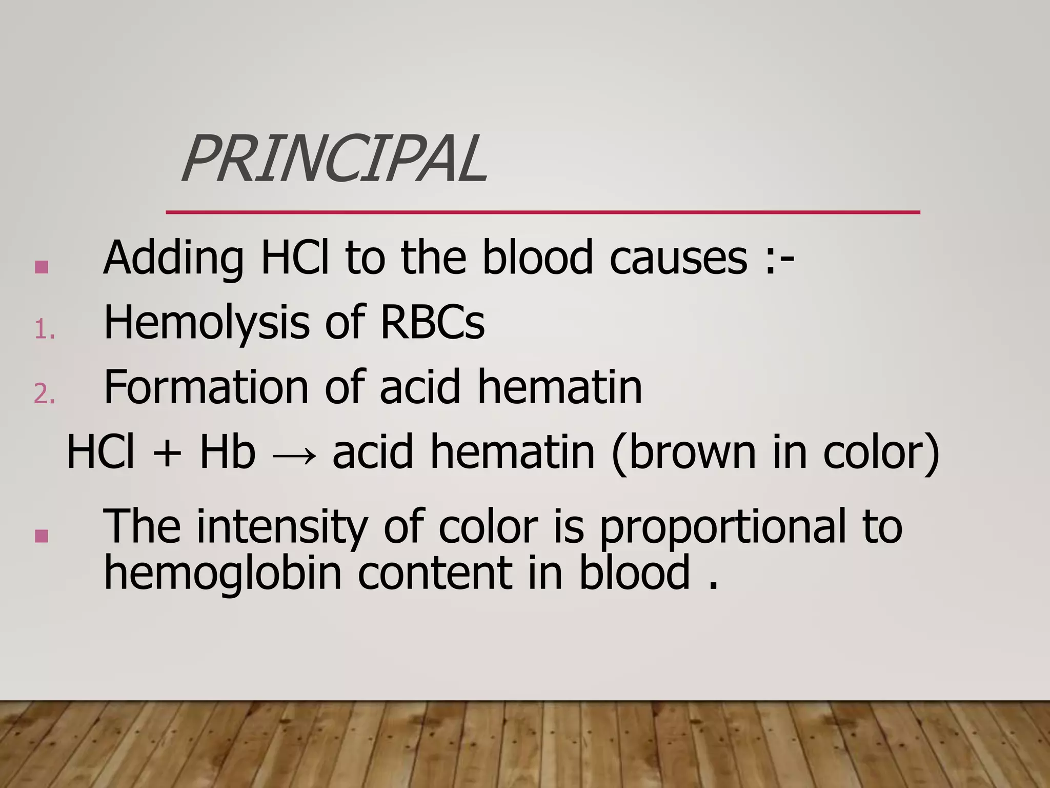 Sahli+pcv practical hemoglobinometer and hematocrite | PPTX