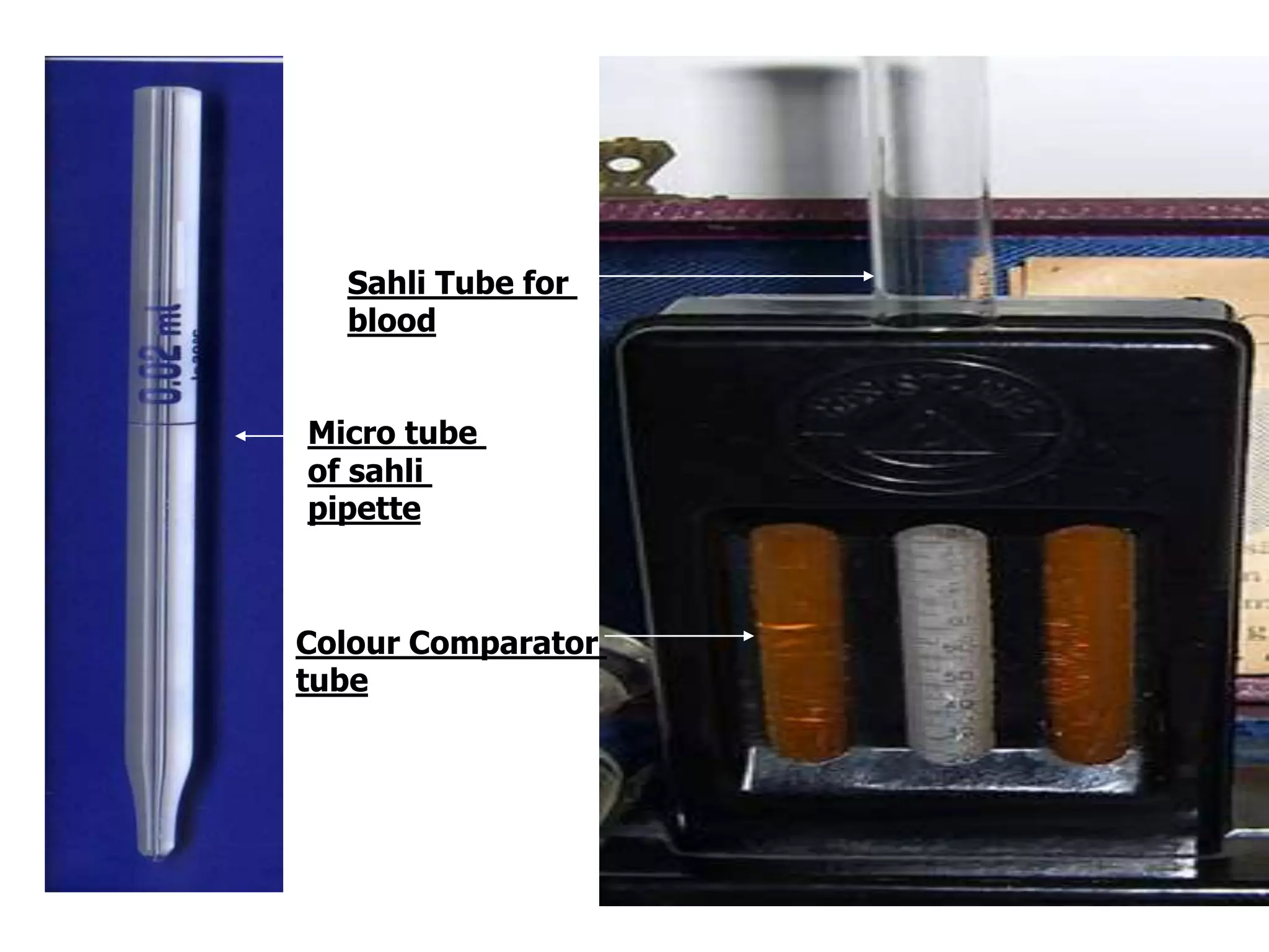 Sahli+pcv practical hemoglobinometer and hematocrite | PPTX