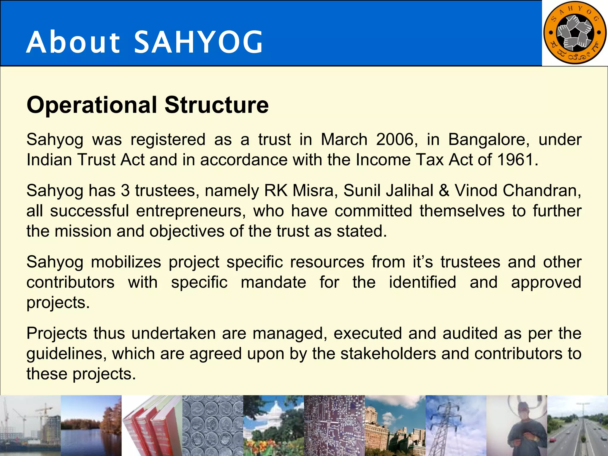Overview of Sahyog Projects | PPT