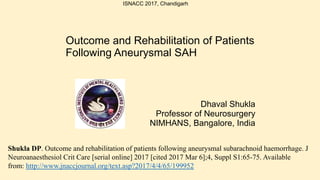 SAH outcome and rehabilitation | PPTX