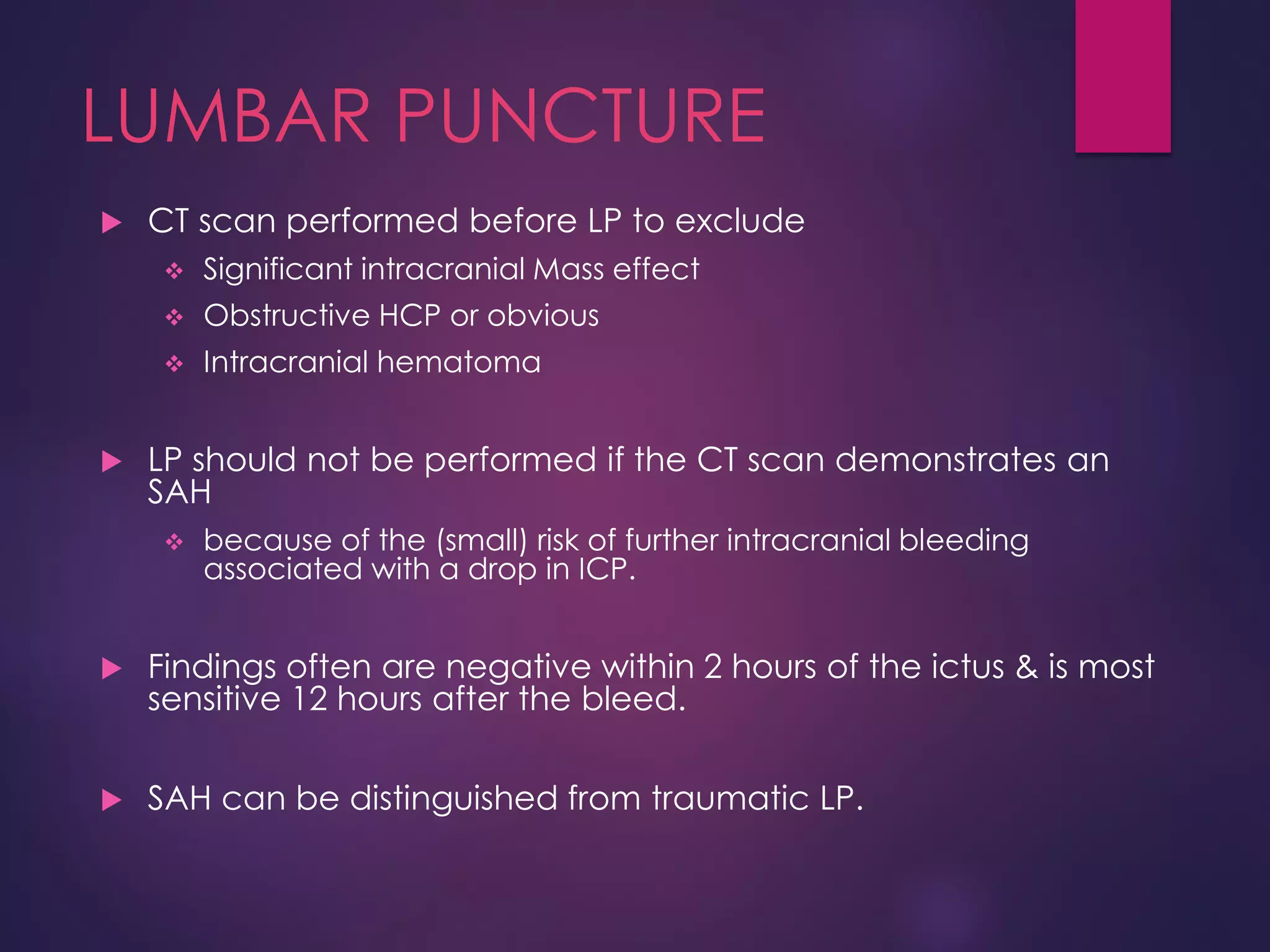 SAH (Subarachnoid Haemorrhage) | PDF