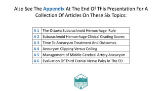 Neuroimaging Mastery Project: Presentation #6 Subarachnoid Hemorrhage ...
