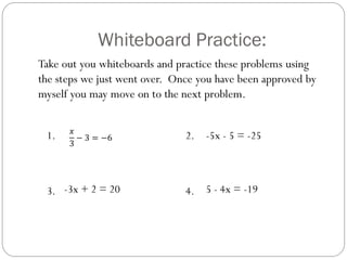 solving equations | PPT