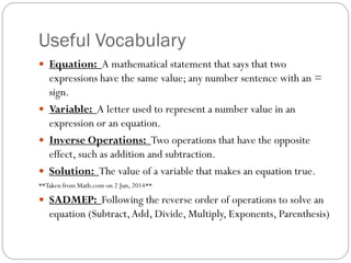 solving equations | PPT