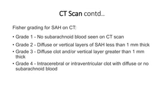 Subarachnoid Haemorrhage Management | PPTX