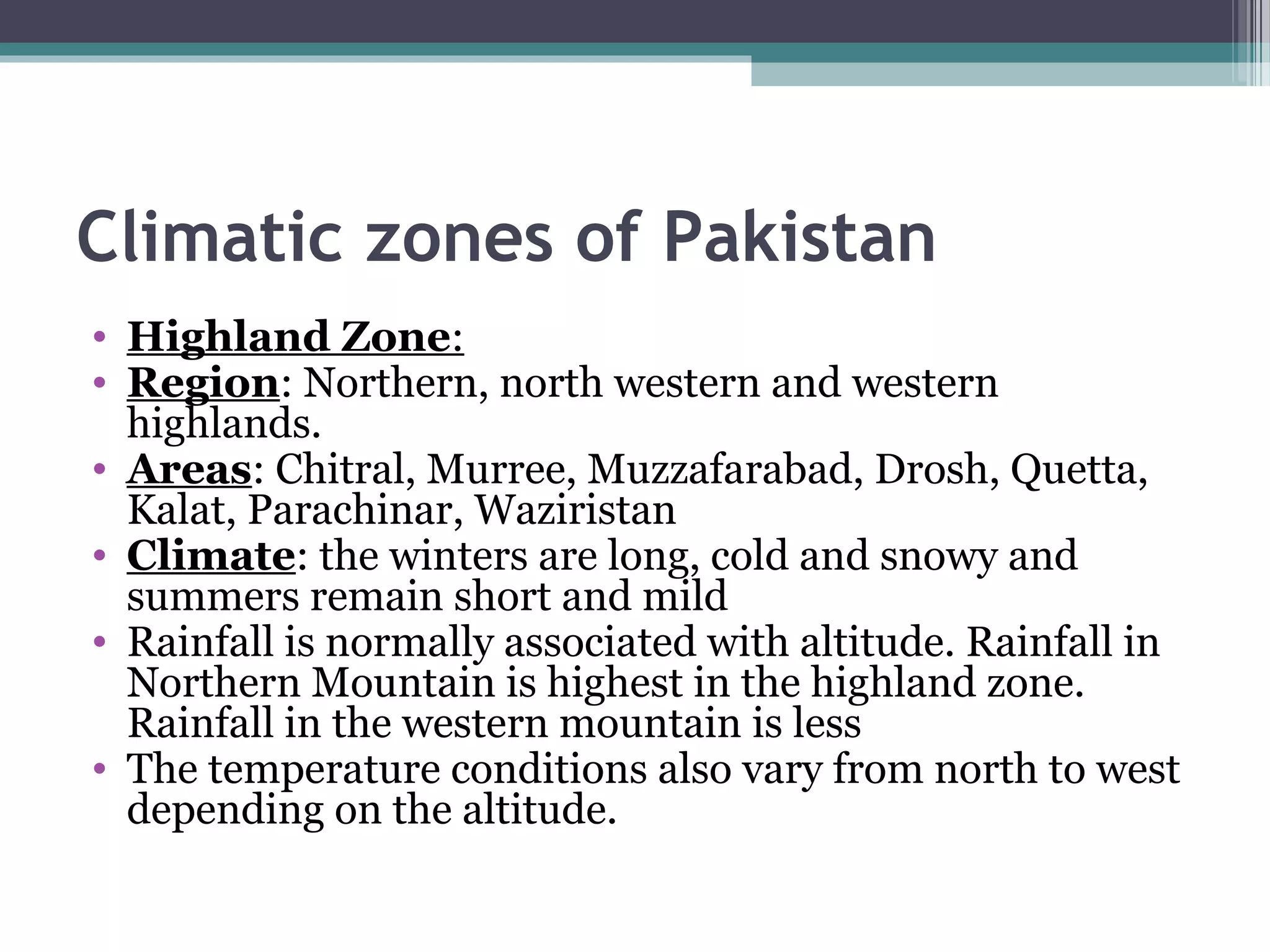 Climate of Pakistan (Presentation) | PPT