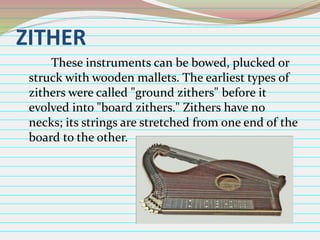 Stringed and Percussion Instruments | PPTX