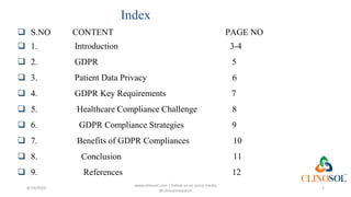 Patient Data Privacy and GDPR Compliance | PDF