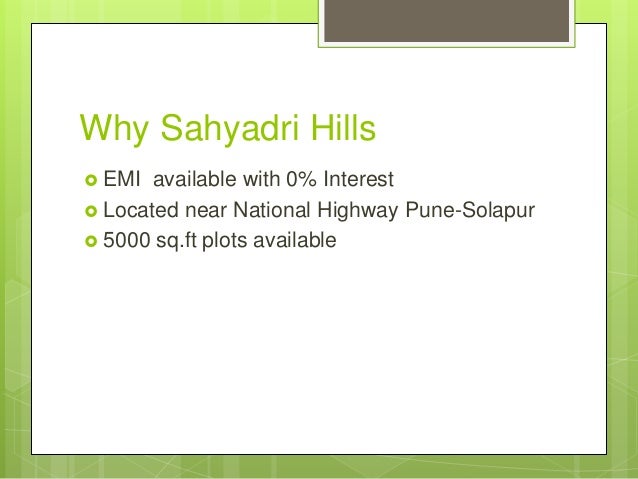 Sahyadri Hills, Ambale | PPTX