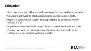 Understanding Open Ports: Functions, Benefits, and Threats | PPTX