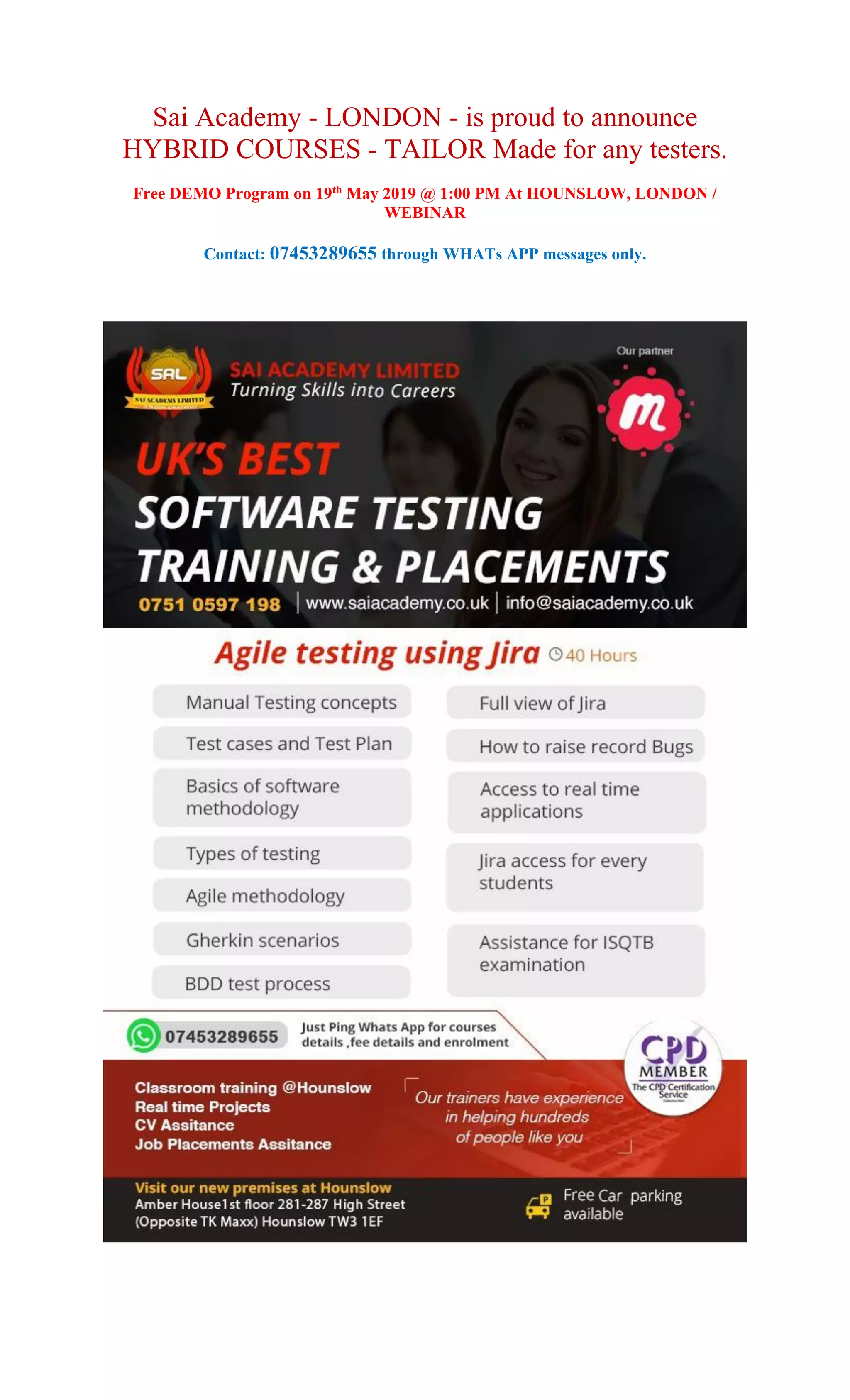 Sai academy HYBRID COURSES | PDF