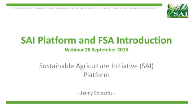 Sai and fsa_introduction_webinar_28_sept_2015 | PPT