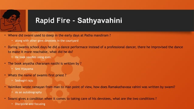 Quiz on Sathya Sai Baba and His life .pptx