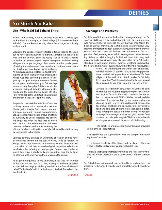 who is Shrdi Sai Baba | PDF | Hinduism | Religion & Spirituality