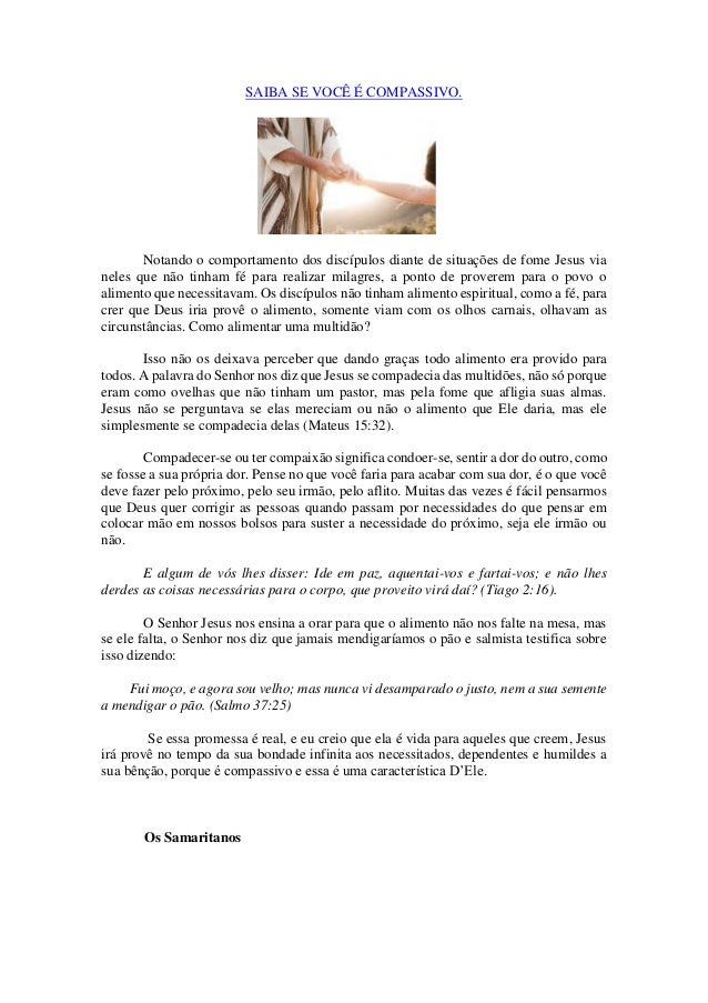 Saiba Se Você é Compassivo