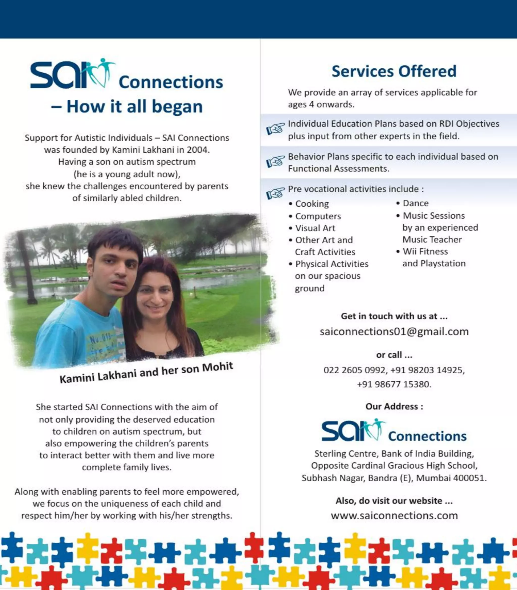 Sai Connections Brochure | PDF | Mental Health | Diseases and Conditions