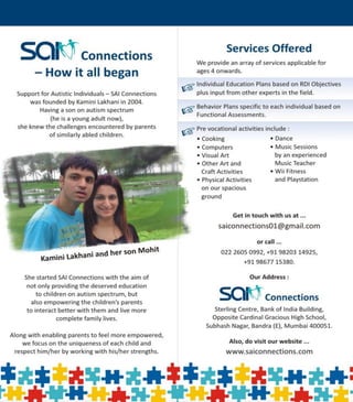 Sai Connections Brochure | PDF | Mental Health | Diseases and Conditions