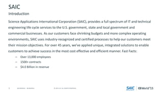 Case Study: SAIC Provides Full Lifecycle Monitoring Services to the ...