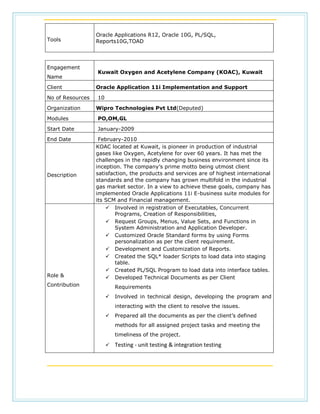 Saida oracle apps technical consultant | DOCX | Databases | Computer Software and Applications