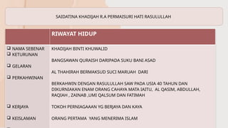 Slide Tajuk Sirah Wanita Suri Teladan Umat | PPTX