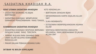 Slide Tajuk Sirah Wanita Suri Teladan Umat | PPTX