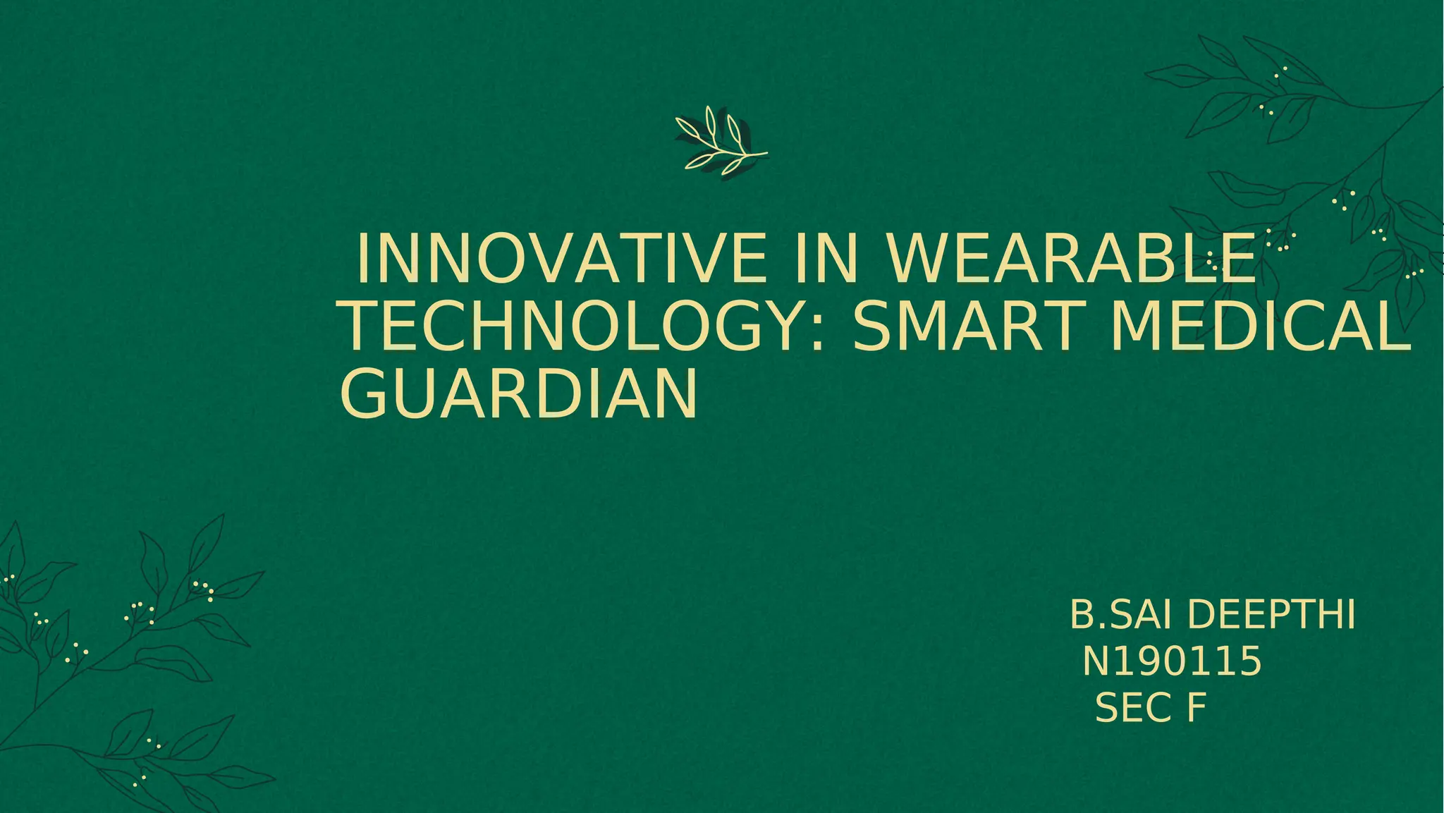 Medical smart watch using embedded system | PDF