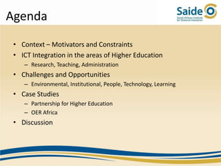 ICT Integration in Higher Education in Africa - Challenges and ...