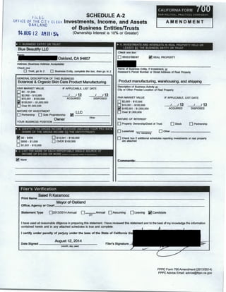 Saied Karamooz FPPC Form 700 | PDF