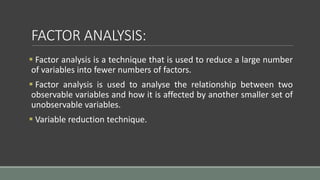 Factor Analysis (Marketing Research) | PPTX