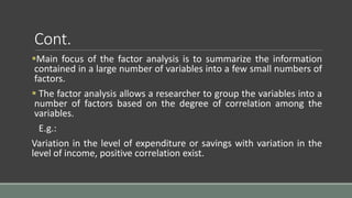 Factor Analysis (Marketing Research) | PPTX