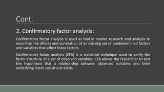 Factor Analysis (Marketing Research) | PPTX