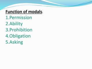 modals | PPT