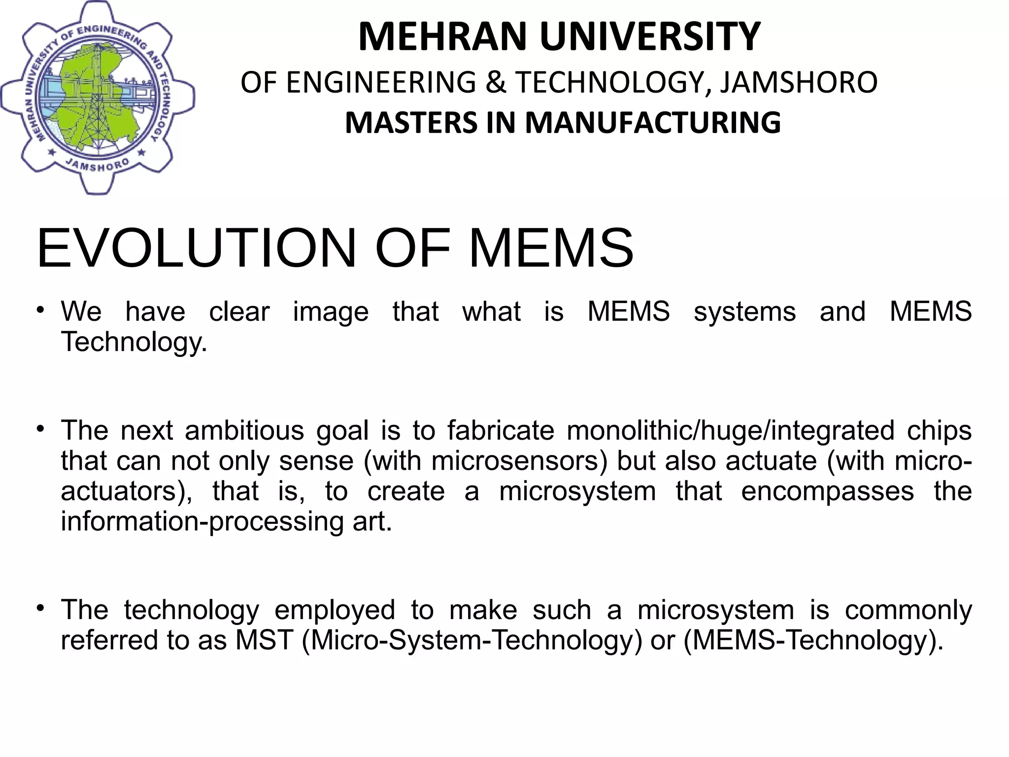 MEMS & micro systems | PPT