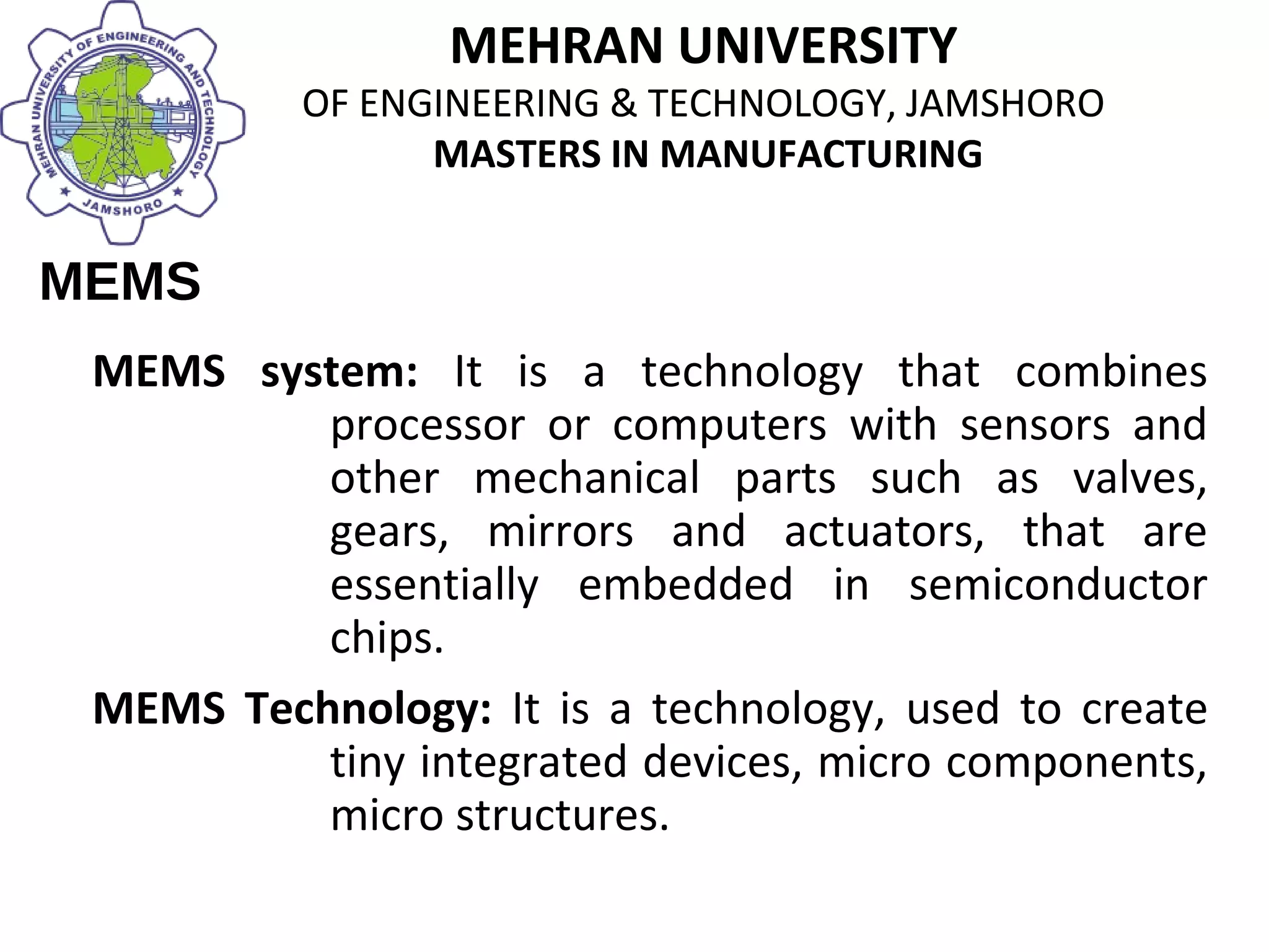 MEMS & micro systems | PPT