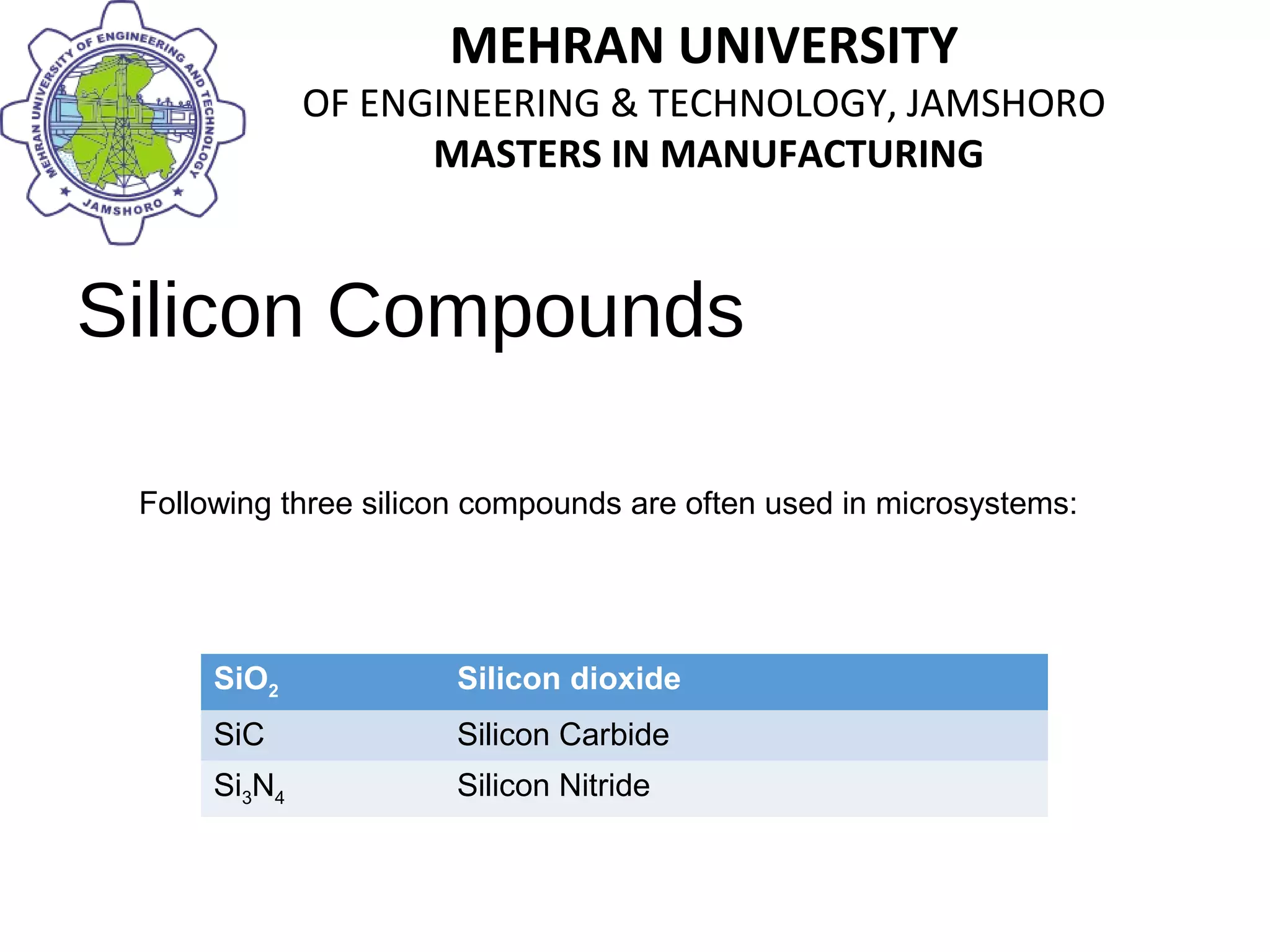 Substrate / wafers and Basic concepts Of Mems & microsystems | PPT