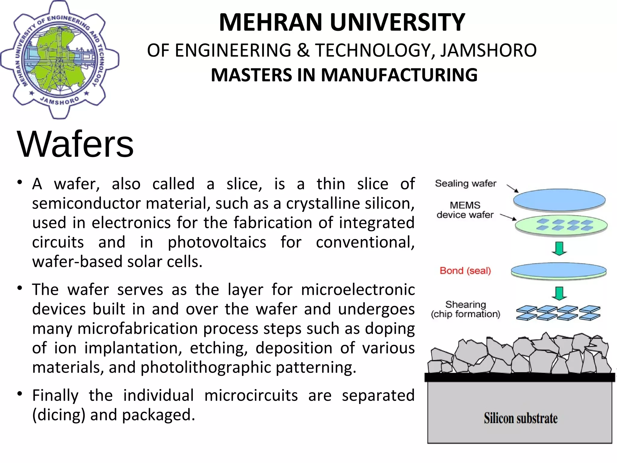 Substrate / wafers and Basic concepts Of Mems & microsystems | PPT